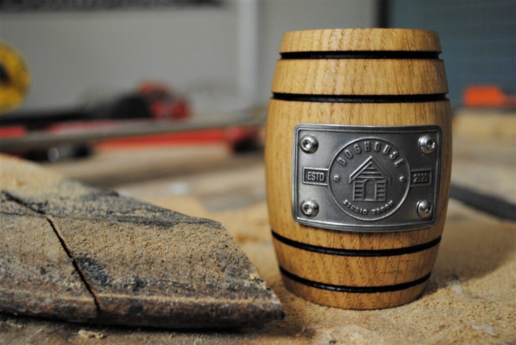 Oak Personalised Miniature Barrel - Doghouse Studio Troon